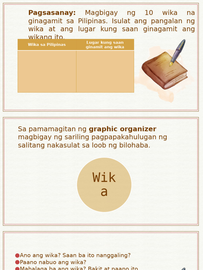 Aralin 1 Mga Batayang Kaalaman Sa Wika | PDF