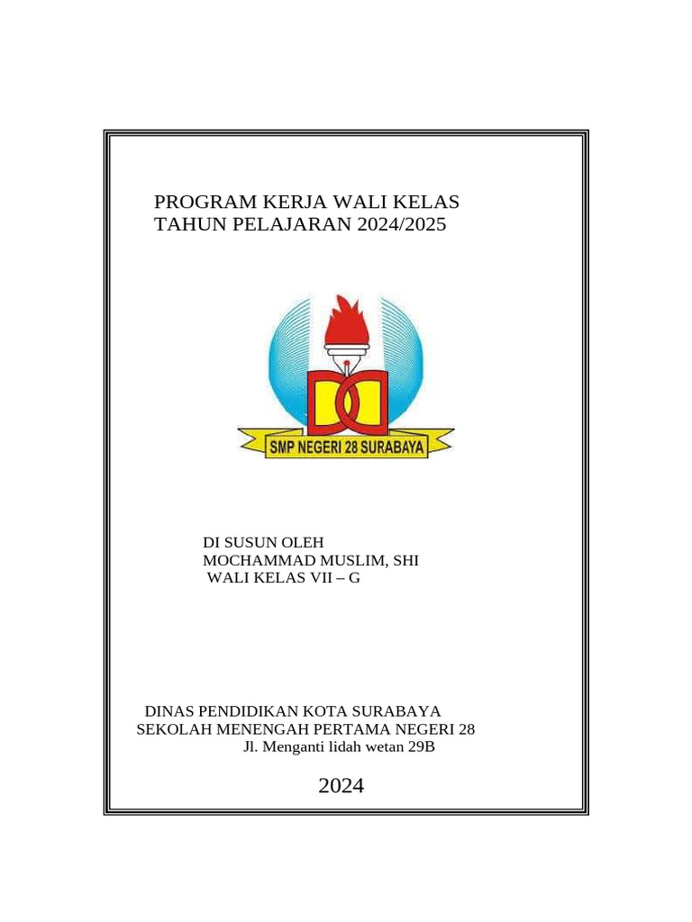 PROGRAM WALI KELAS 7G | PDF