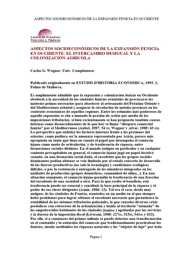 Expansión Fenicia: Intercambio y Colonización | PDF | Fenicia | Comercio