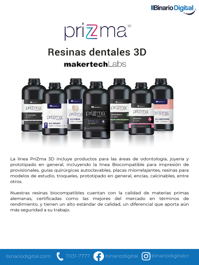 Resinas-3D-Prizma-Makertech-Labs | PDF | Impresión 3d