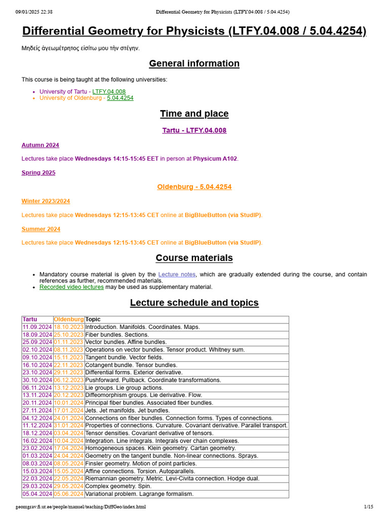 Differential Geometry HW - Hohmann | PDF | Differential Form | Manifold