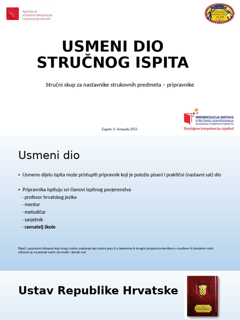Usmeni Dio Stručnog Ispita 2 | PDF