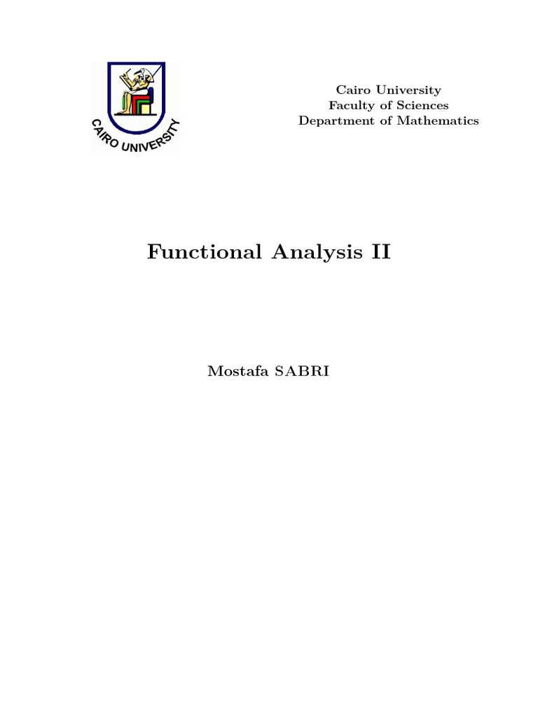 Functional Analysis - Sabri | PDF | Distribution (Mathematics) | Generalized Function