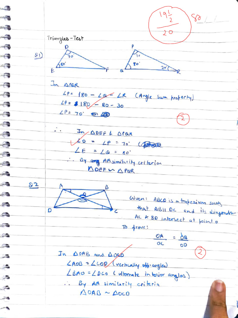 Test - Triangles | PDF