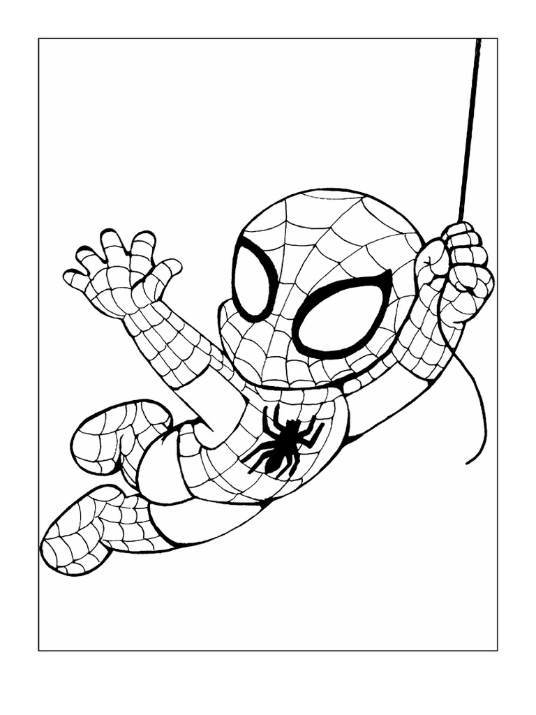 Coloring Pages For Children Spider Man 8580 | PDF