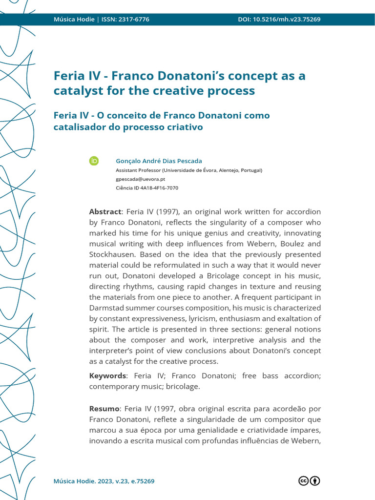 00 Gonçalo André Dias Pescada - Feria IV - Franco Donatoni's Concept As ...