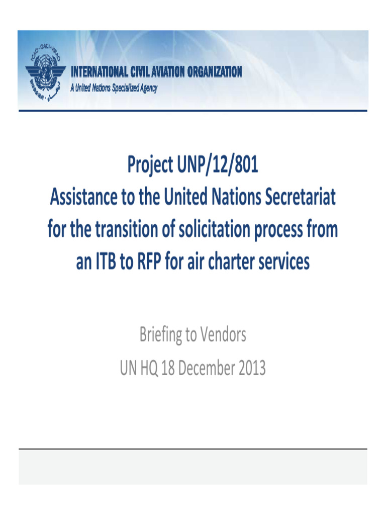 UN Air Charter RFP Transition Briefing | PDF | Request For Proposal ...