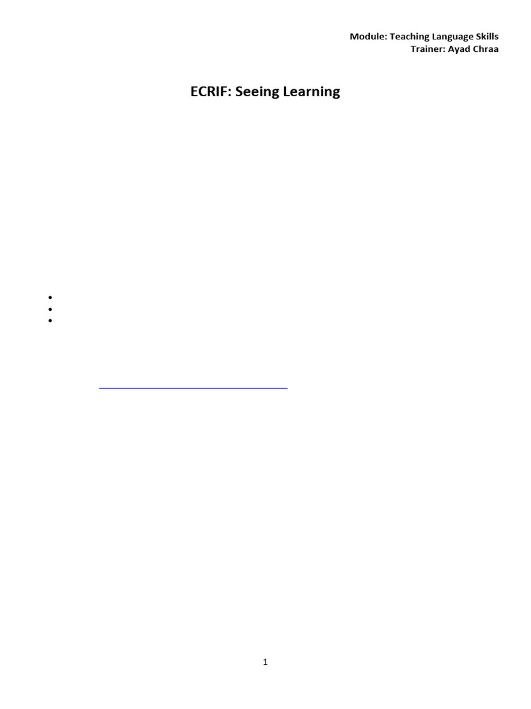 ECRIF Framework | PDF | Second Language | Learning