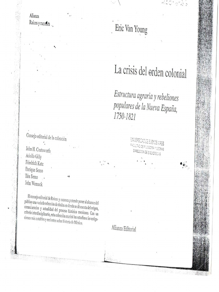 Van Young - La Crisis Del Orden Colonial-Rotado | PDF