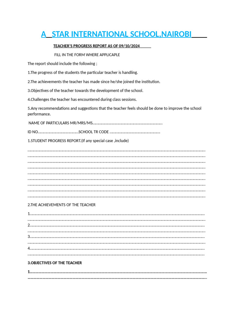 A Star International School | PDF