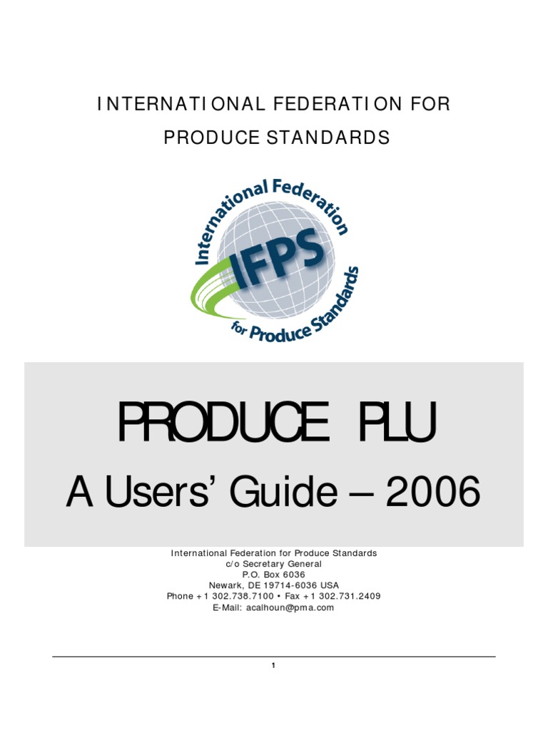IFPS-Plu Codes Users Guide | Retail | Point Of Sale
