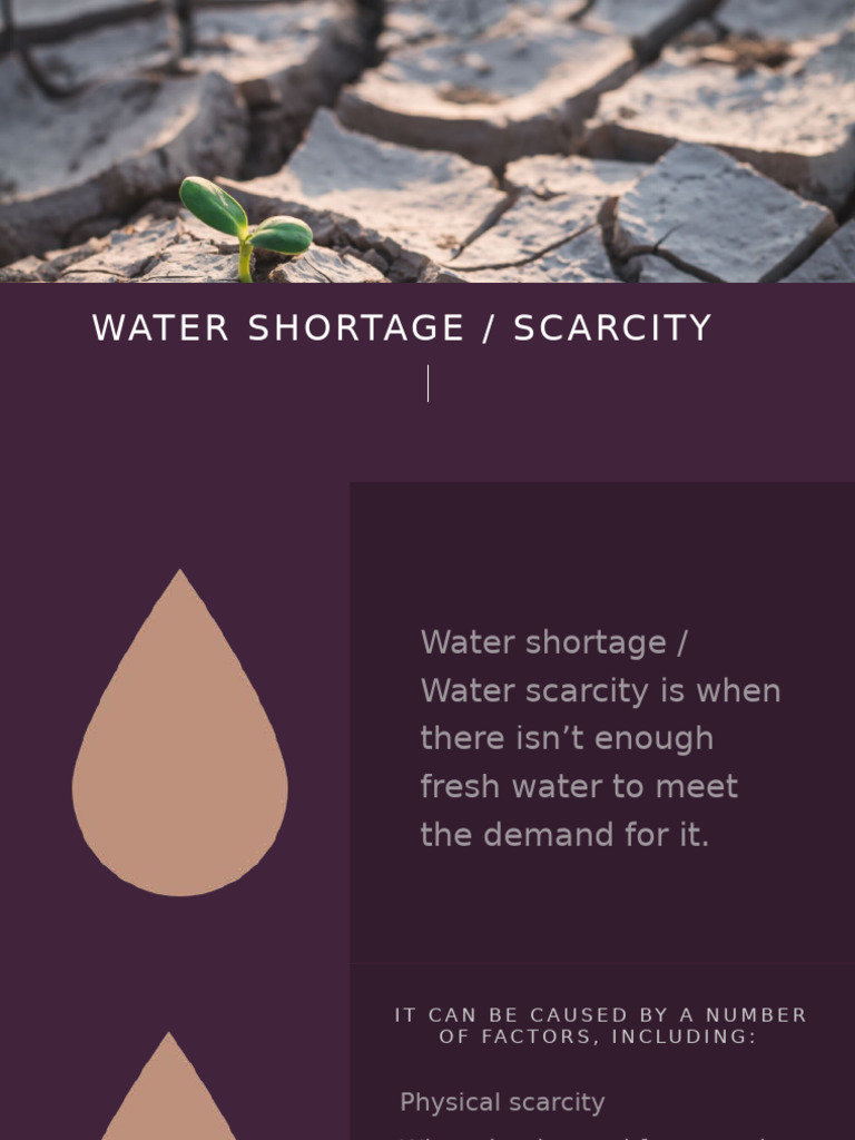 Water Shortage | PDF | Water Scarcity | Natural Environment