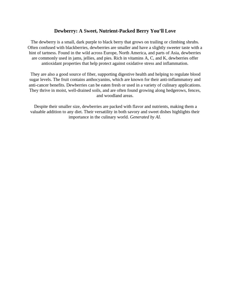 Dewberry | PDF