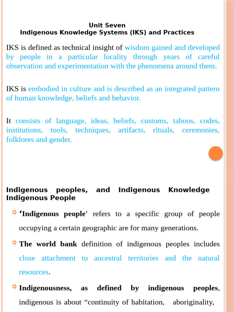 unit-7 | PDF | Indigenous Peoples | Knowledge