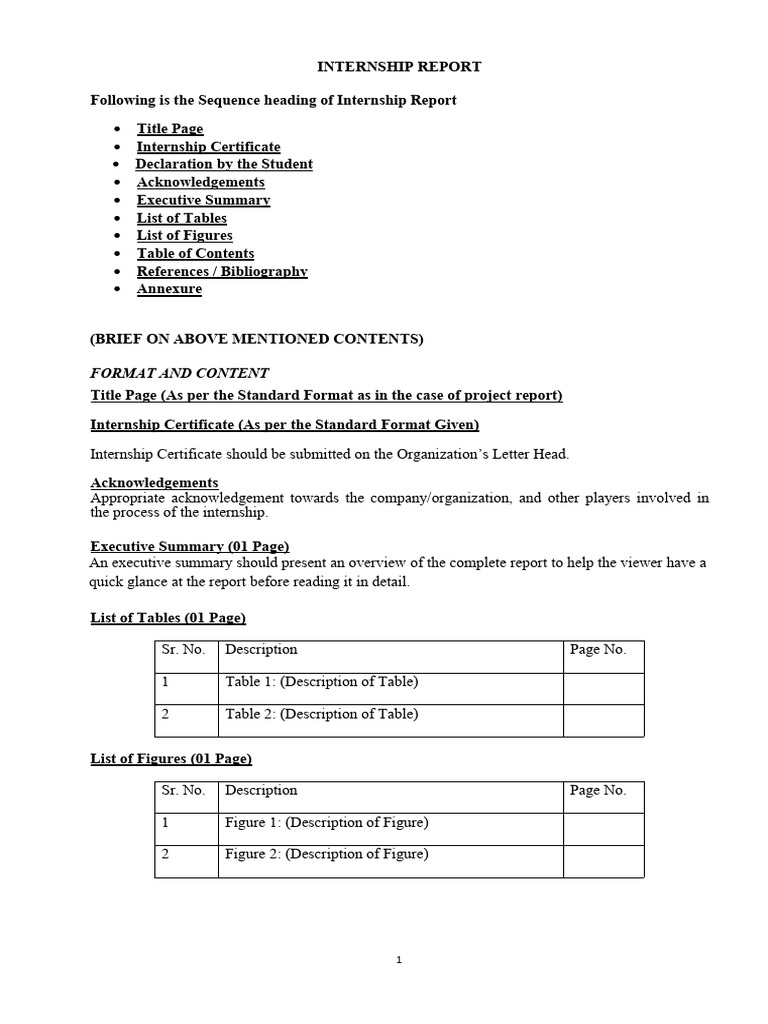 Internship Report Guidelines MCOM | PDF | Competitive Advantage | Cognition