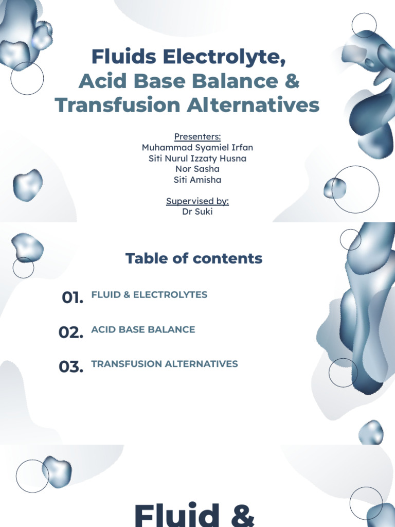 Fluids and Electrolytes G4 | PDF | Blood Transfusion | Intravenous Therapy