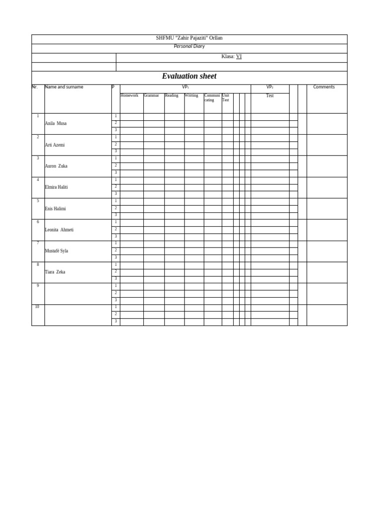 Ditari Personal 5 | PDF