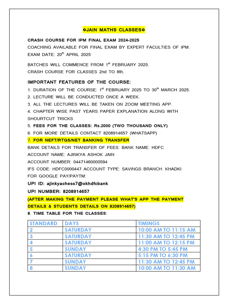 IPM Crash Course 2024-2025 | PDF