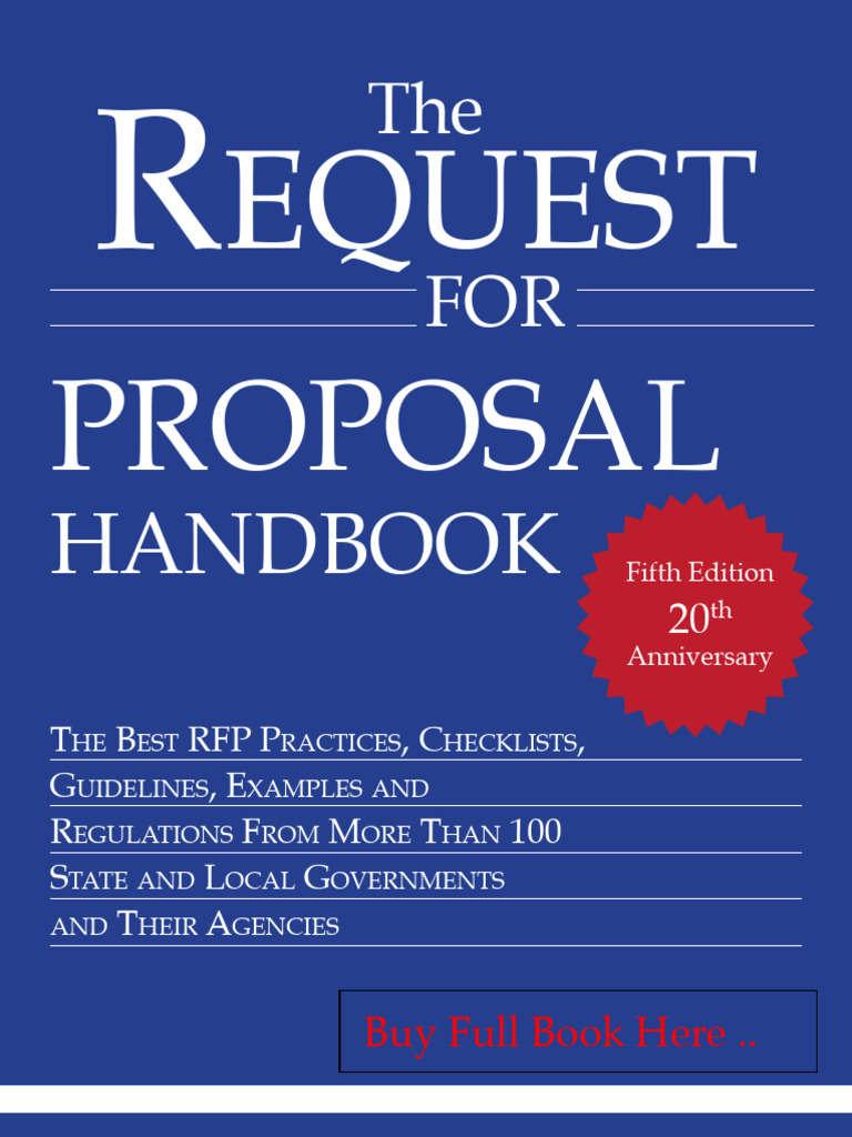 RFP Handbook Procurement | PDF | Government Procurement In The United ...