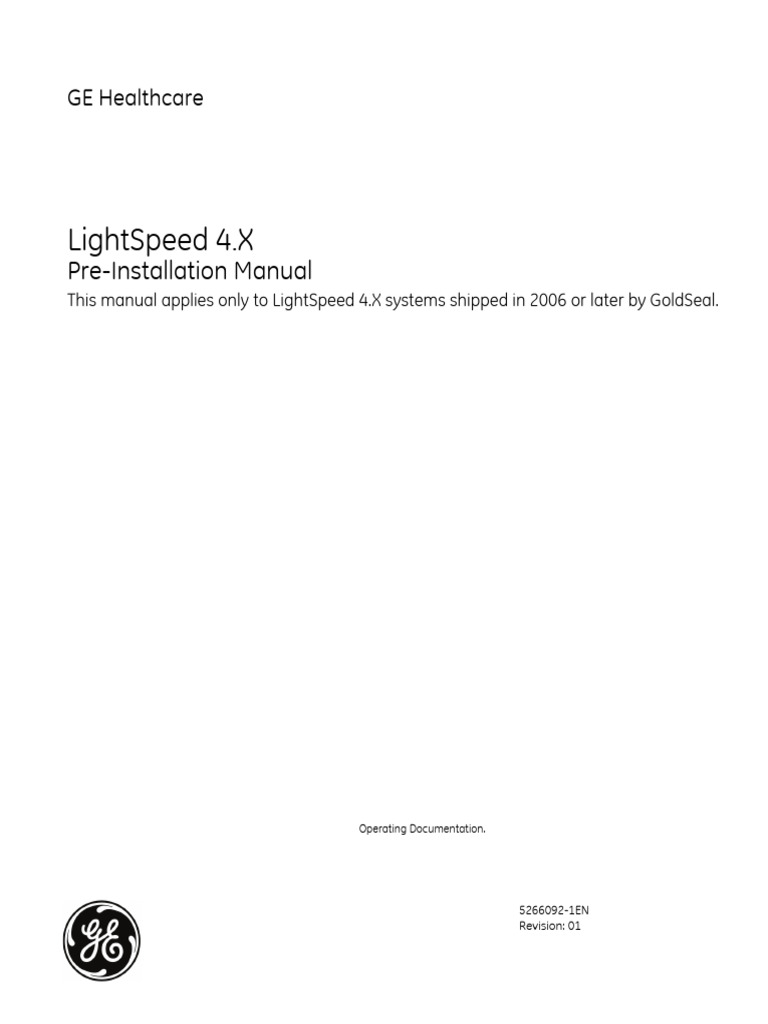 Lightspeed 4X Pre-Installation Manual - Pim - 5266092-1en - 1 | PDF