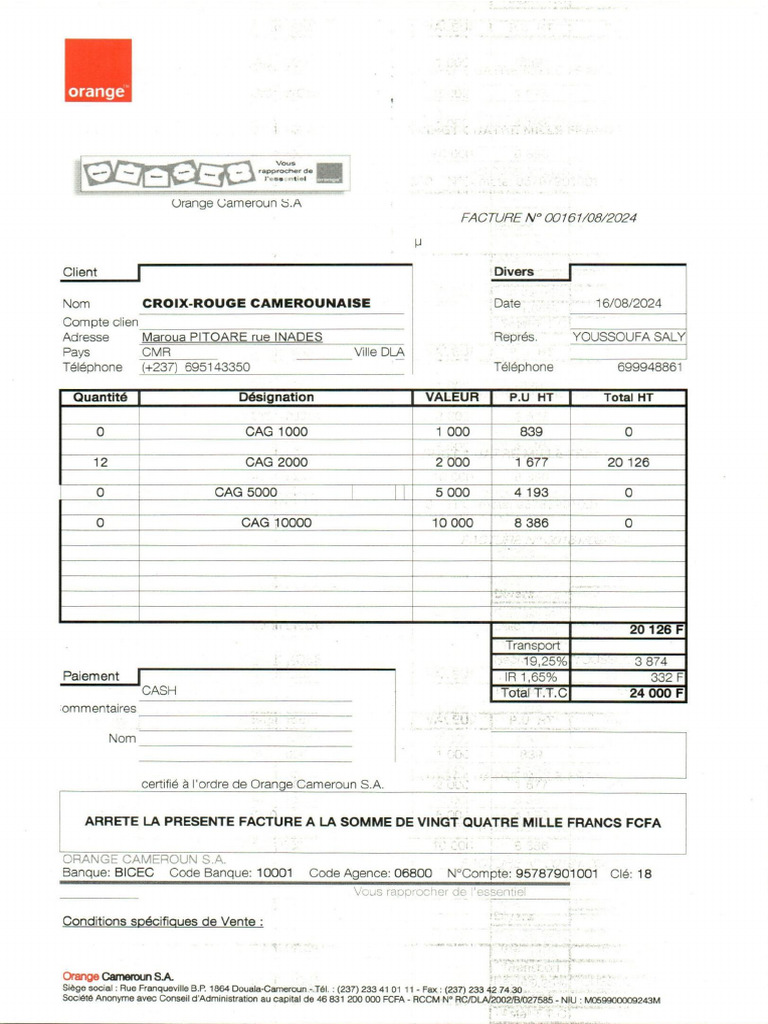 Facture Orange | PDF