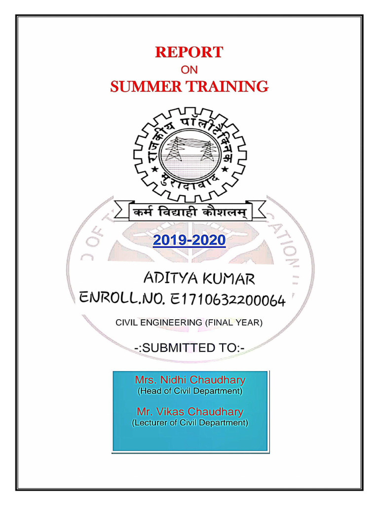 Summer Training Report | PDF