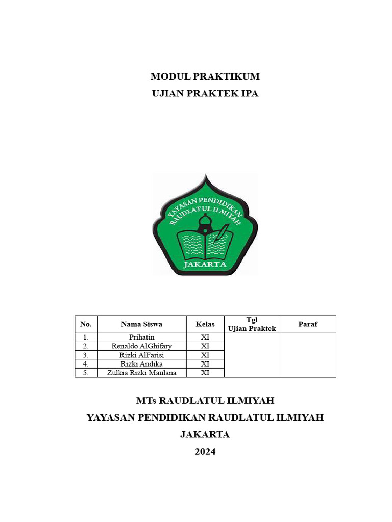 Modul Praktek Kelompok 2 - MTs Raudlatul Ilmiyah | PDF