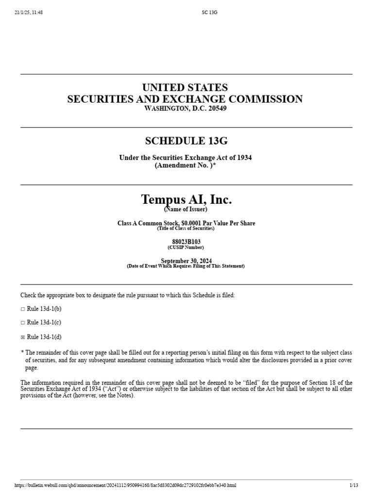 SC 13G | PDF | Securities (Finance) | Stocks