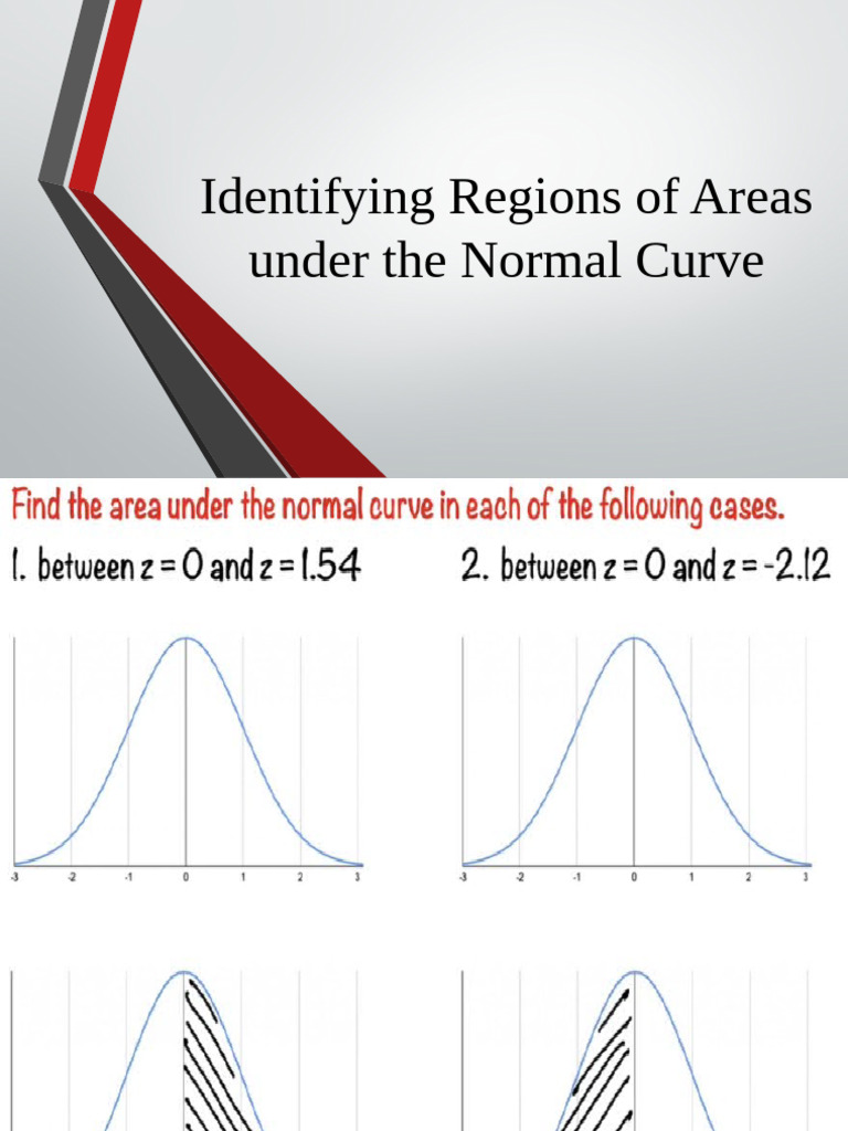 Identifying Regions of Areas Under The Normal Curve | PDF