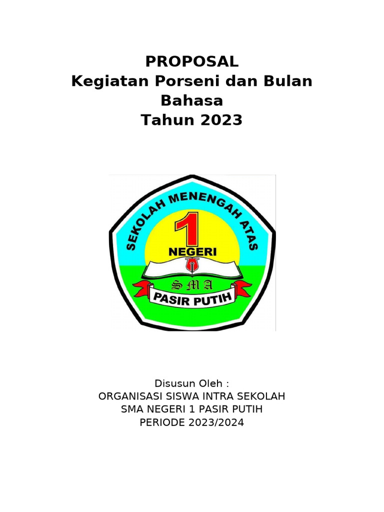 PROPOSAL PORSENI DAN BULAN BAHASA | PDF