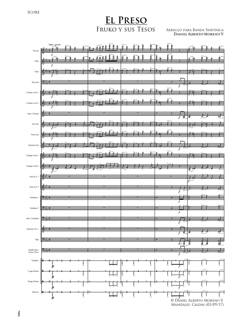 El Preso - Score | PDF