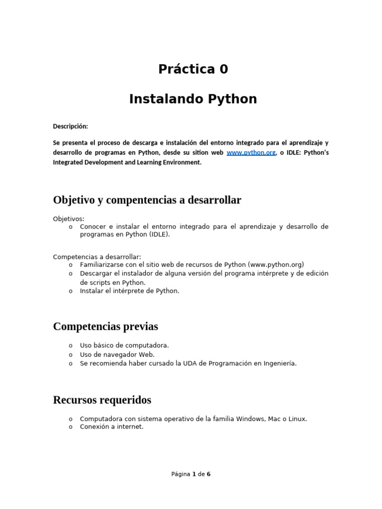Etapa 1. Instalando Python | PDF | Python (lenguaje de programación ...