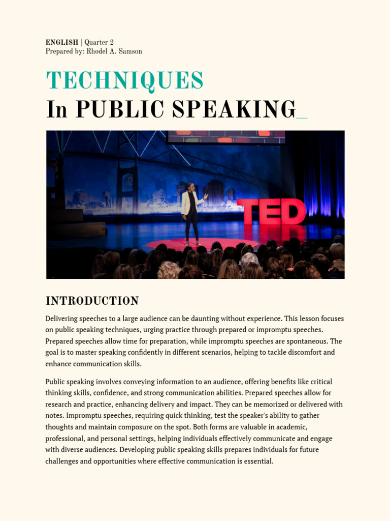 LM-Public-Speaking | PDF | Public Speaking | Communication