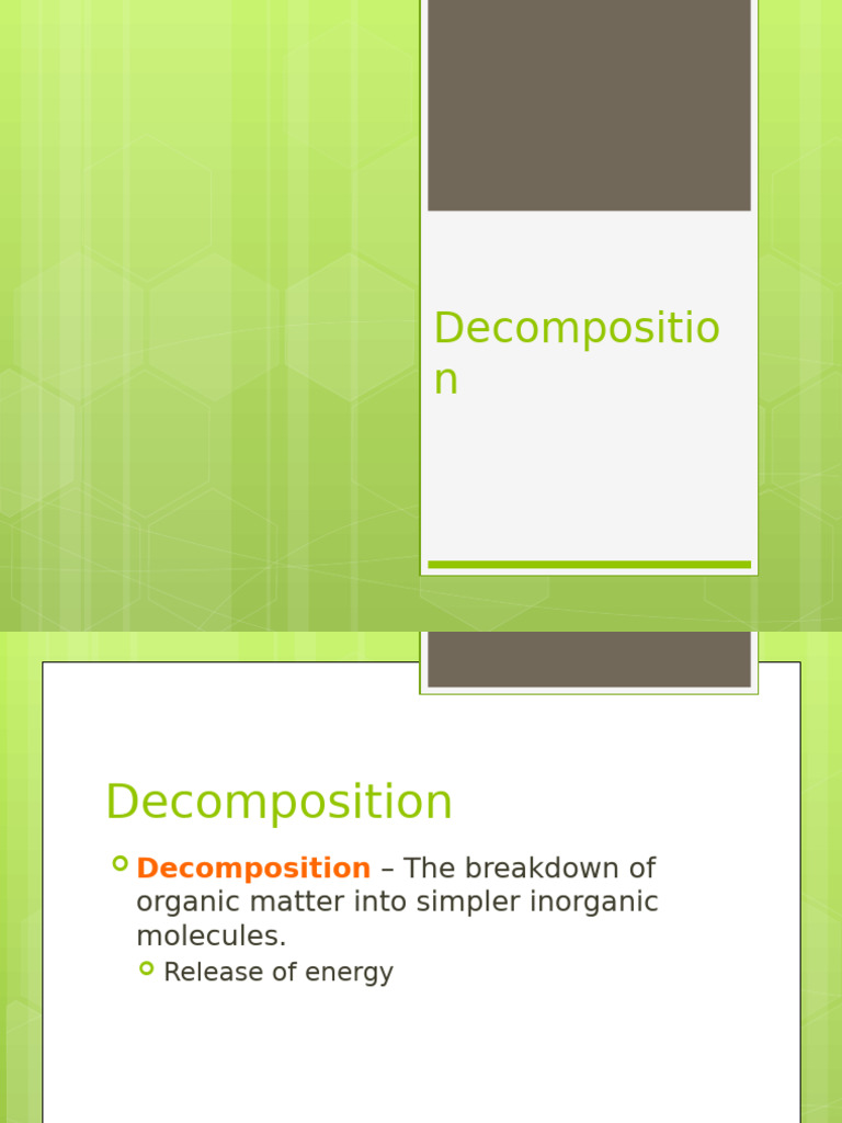 Decomposition | PDF | Decomposition | Peat