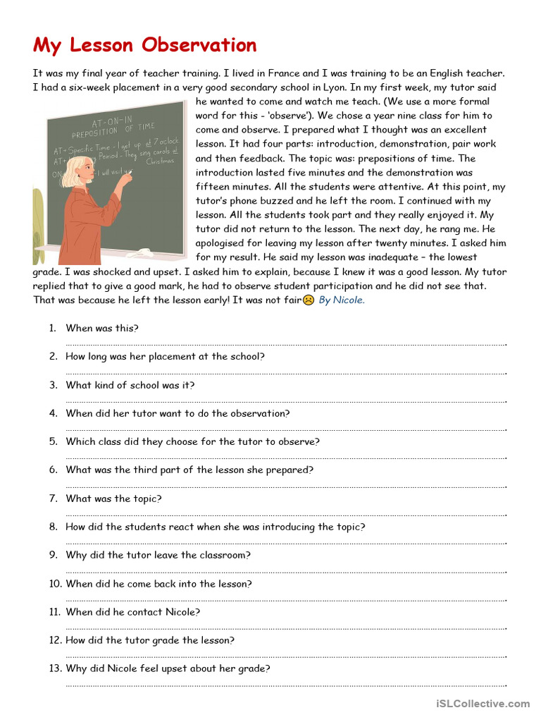 My Lesson Observation | PDF