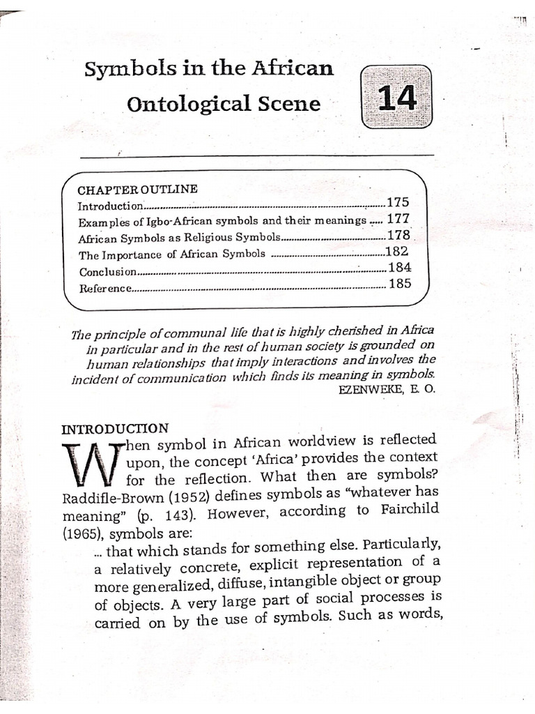 Symbols in African Ontological Scene | PDF