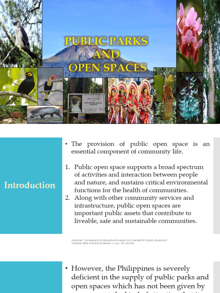 Lecture 2. Public Parks and Open Spaces | PDF | Manila | Philippines