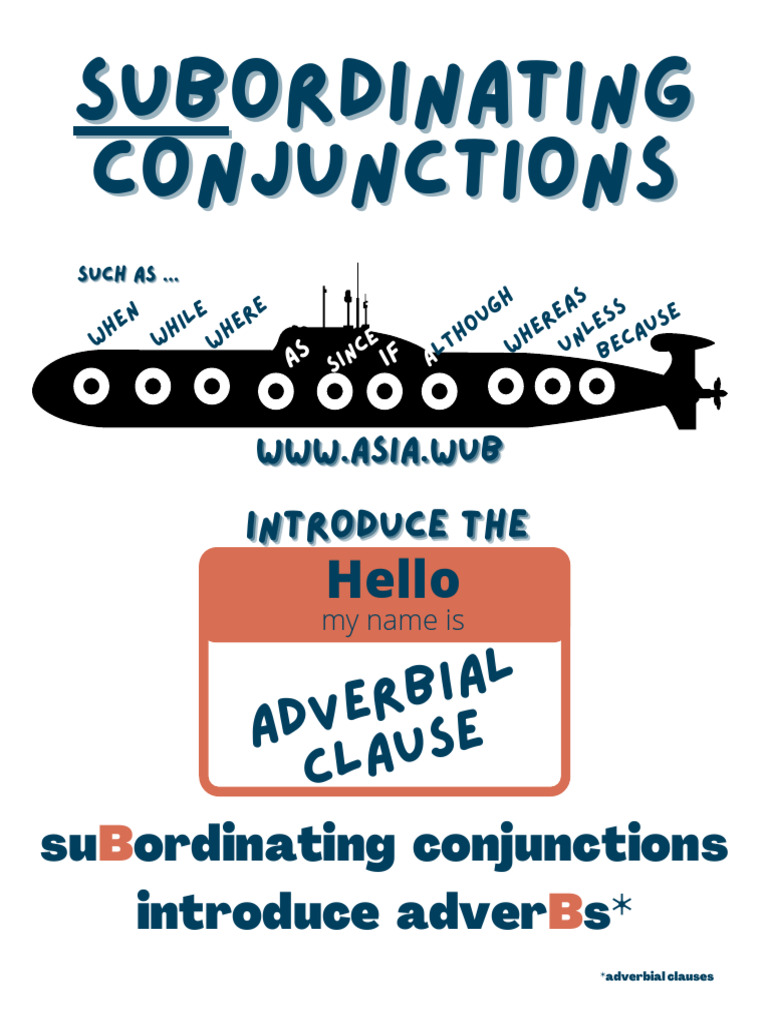 Subordinating Conjunctions Guide | PDF