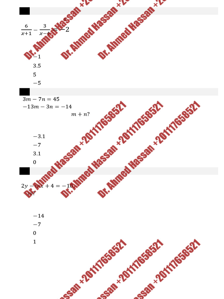 EST1 May2024 | PDF | Mathematical Concepts | Elementary Mathematics