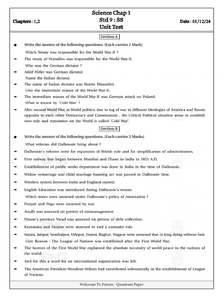 UnitTest_D01-Dec-2024 | PDF UnitTest_D01-Dec-2024 | PDF