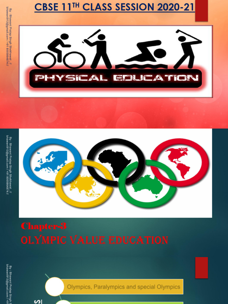 Ch-2 Olympic Value Education | PDF | Olympic Games | Paralympic Games