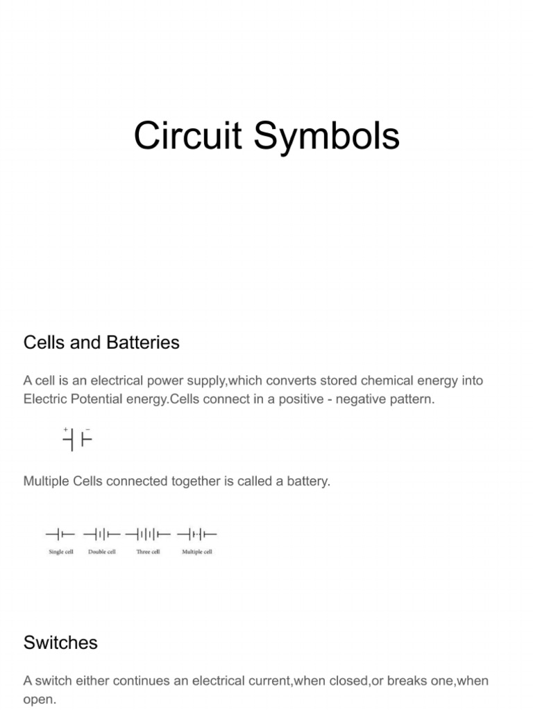 Circuit Symbols | PDF