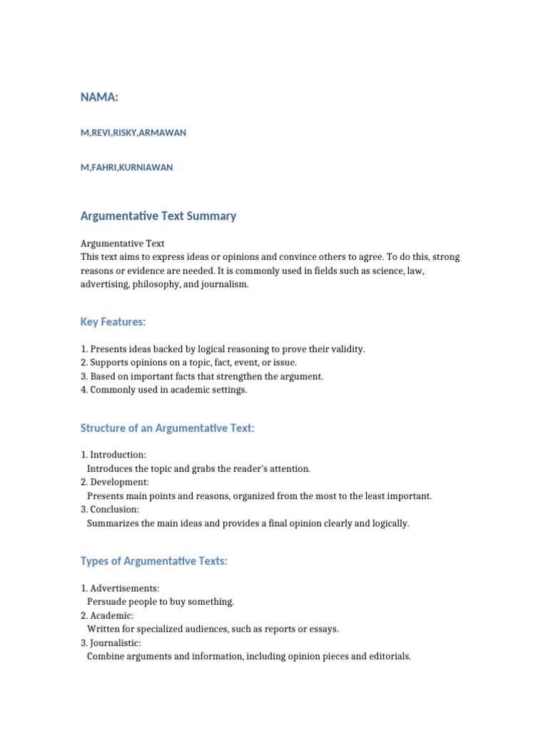 Argumentative_Text_Summary | PDF