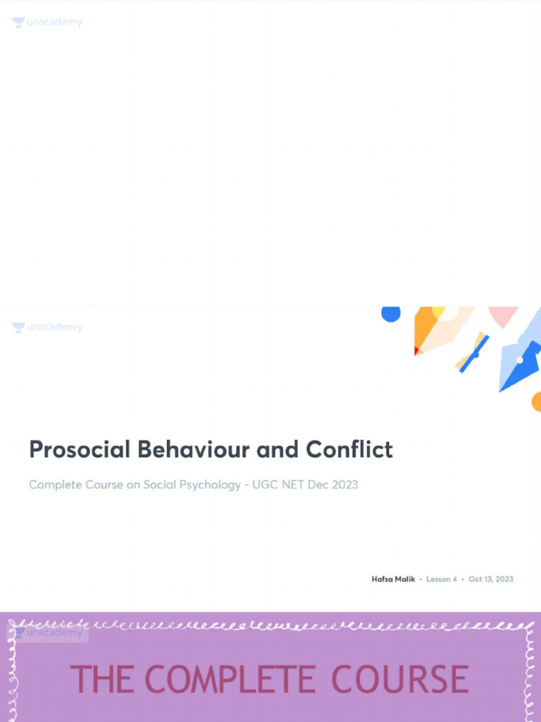 Prosocial Behaviour and Conflict With Anno | PDF