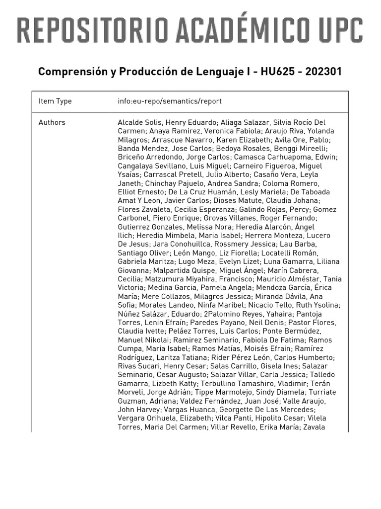 Curso de Comprensión y Producción de Lenguaje | PDF | Comprensión ...