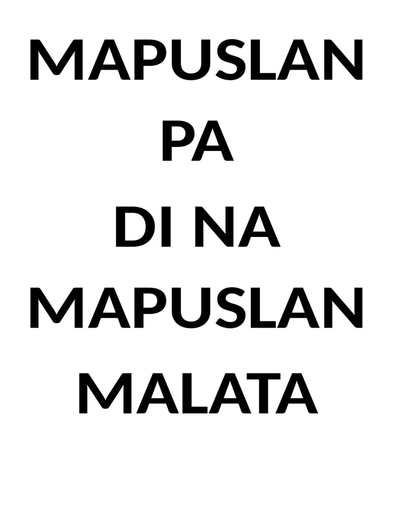 Mapuslan Pa | PDF