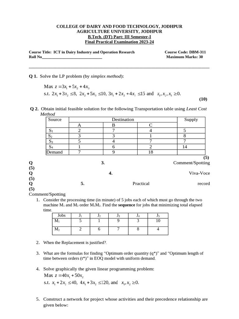 DBM-311 Practical 2023 | PDF | Computational Science | Algorithms And ...
