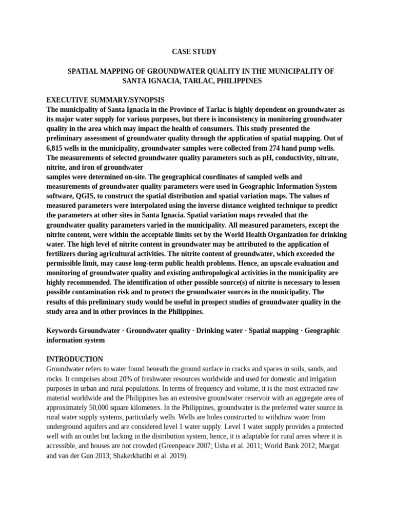 Case Study 2 | PDF | Water | Groundwater