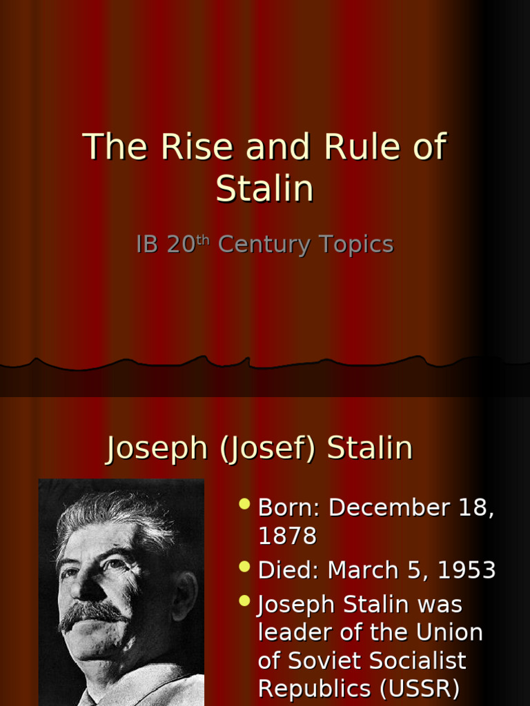 635532108 Stalin Powerpoint | PDF | Joseph Stalin | Vladimir Lenin