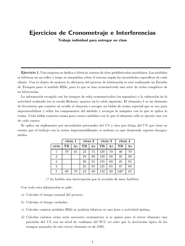 Trabajo Individual 4 Cronometraje - Interferencias | PDF